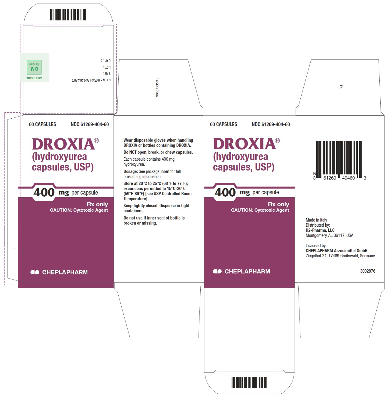 DROXIA- hydroxyurea capsule