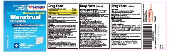 MENSTRUAL COMPLETE- acetaminophen, caffeine, pyrilamine maleate tablet