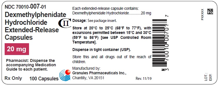 DEXMETHYLPHENIDATE HYDROCHLORIDE capsule, extended release