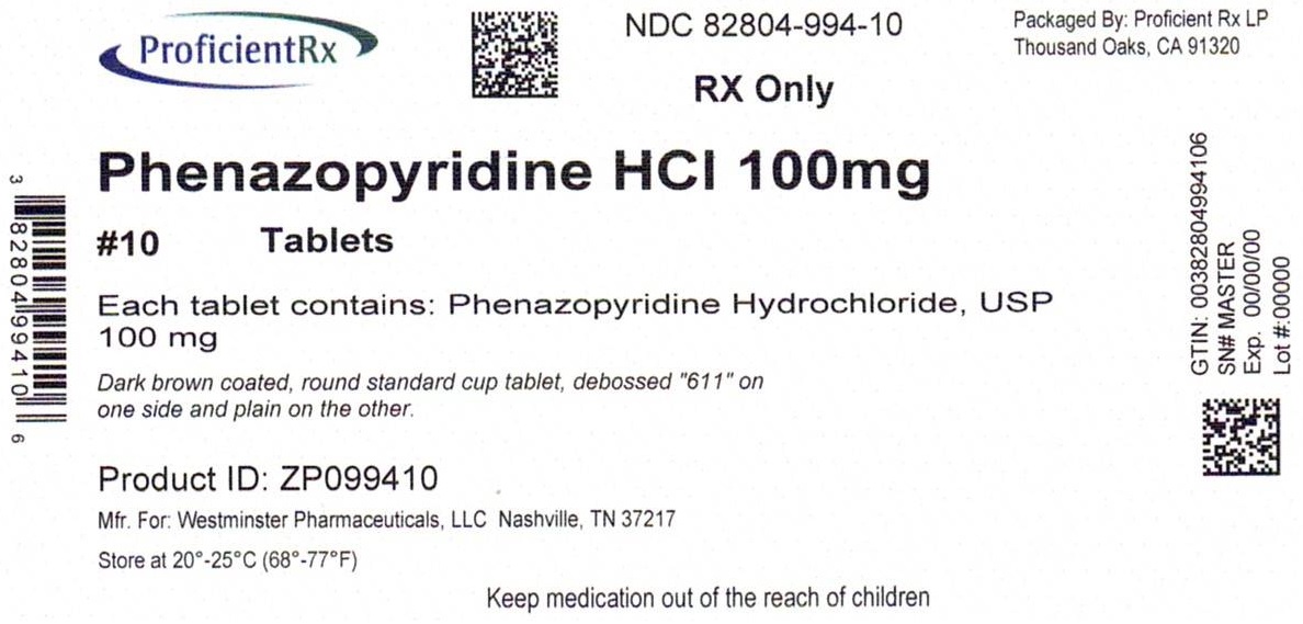 PHENAZOPYRIDINE HYDROCHLORIDE tablet