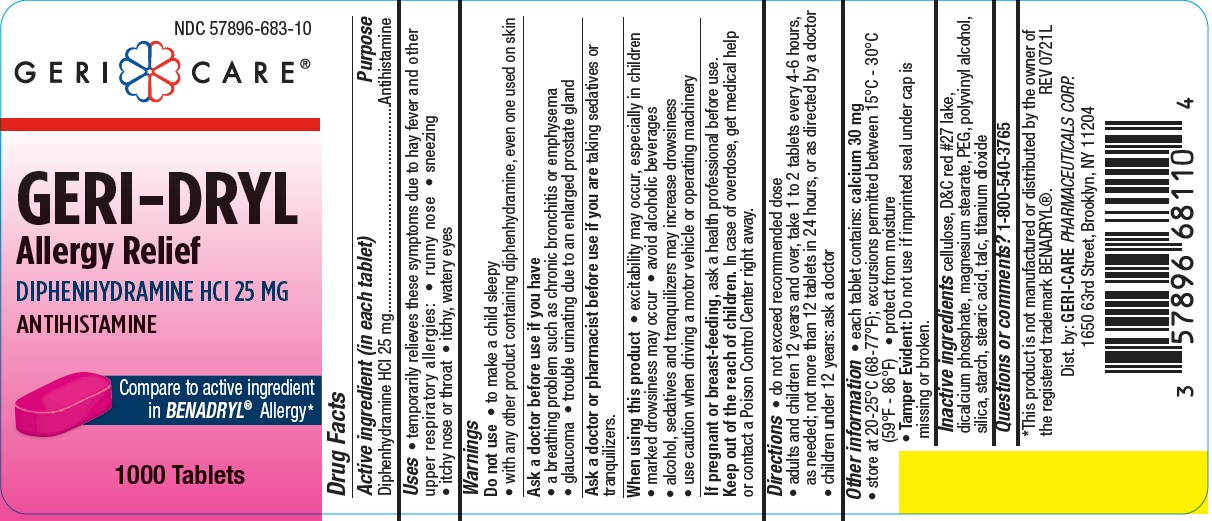GERI-DRYL ALLERGY RELIEF- diphenhydramine hcl tablet, coated