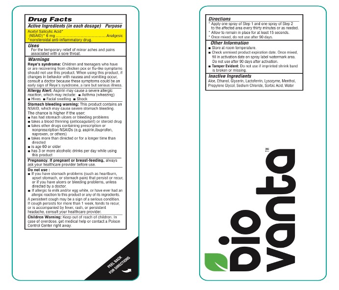 BIOVANTA DOUBLE ACTION- acetylsalicylic acid spray