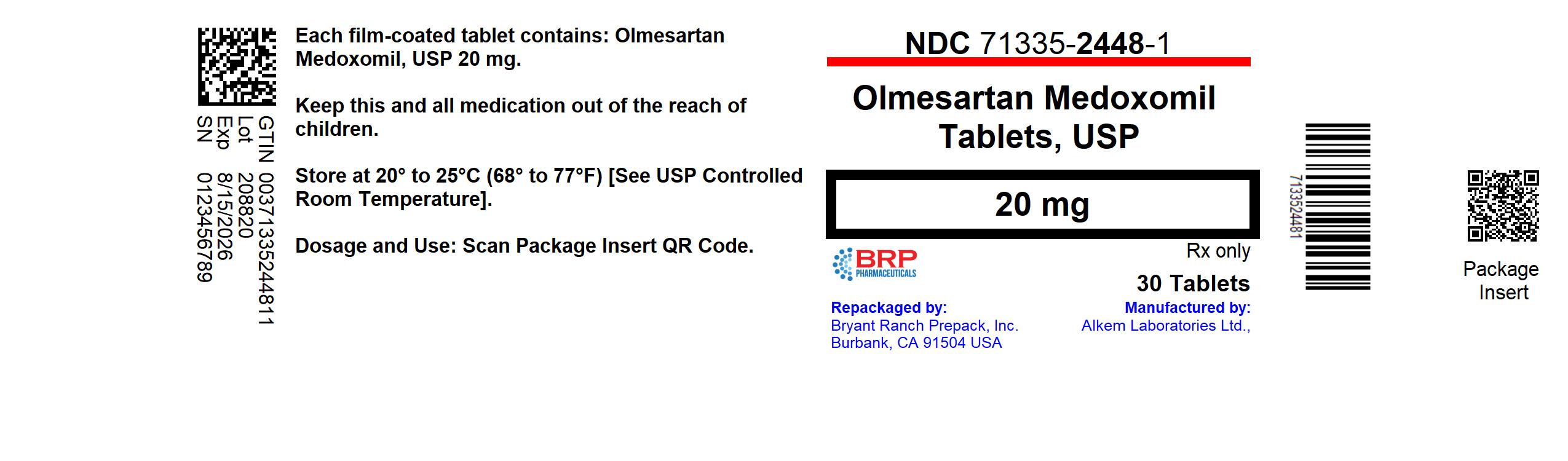OLMESARTAN MEDOXOMIL tablet, coated