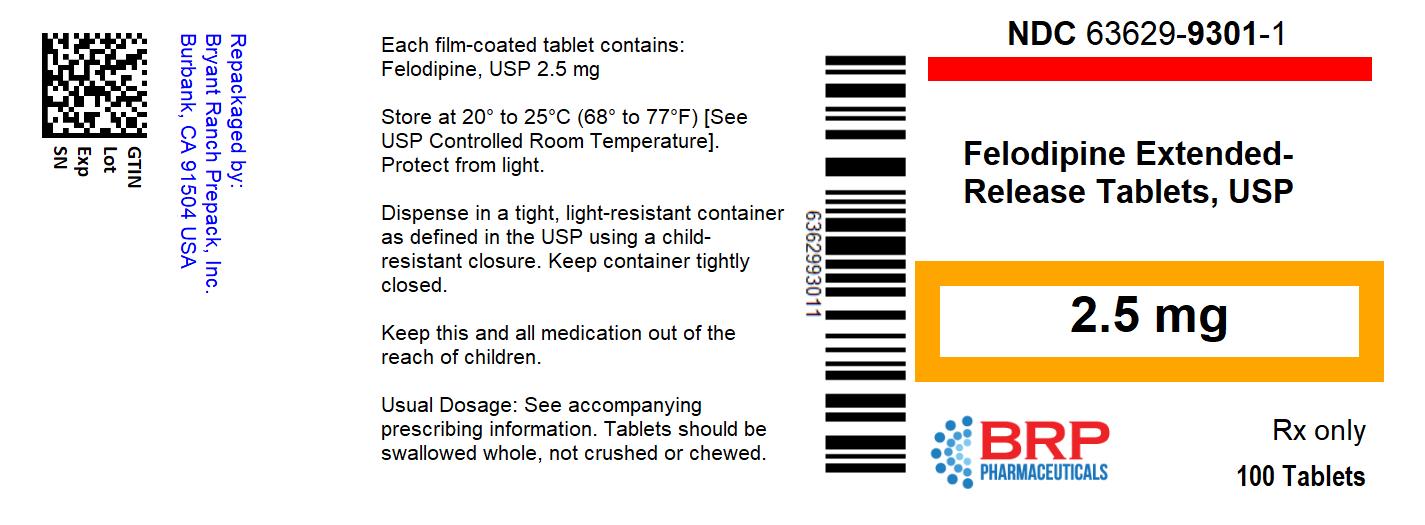FELODIPINE EXTENDED-RELEASE TABLETS, USP 2.5mg, 5mg and 10mg