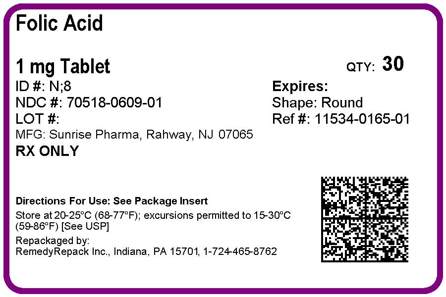 FOLIC ACID by REMEDYREPACK INC. FOLIC ACID tablet