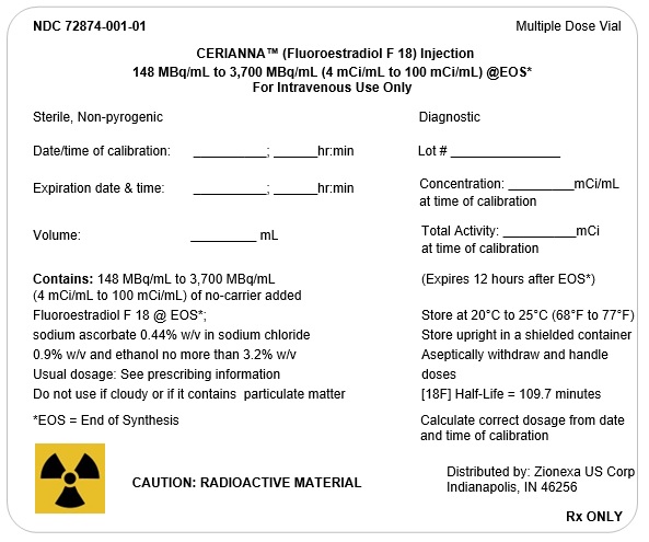 CERIANNA- fluoroestradiol f 18 injection