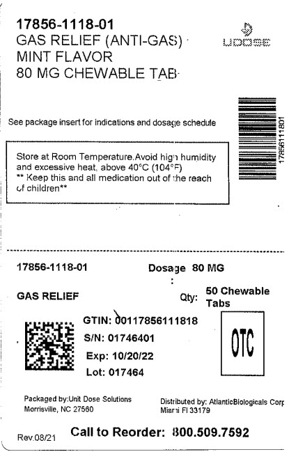 GNP REGULAR STRENGTH GAS RELIEF- dimethicone tablet, chewable