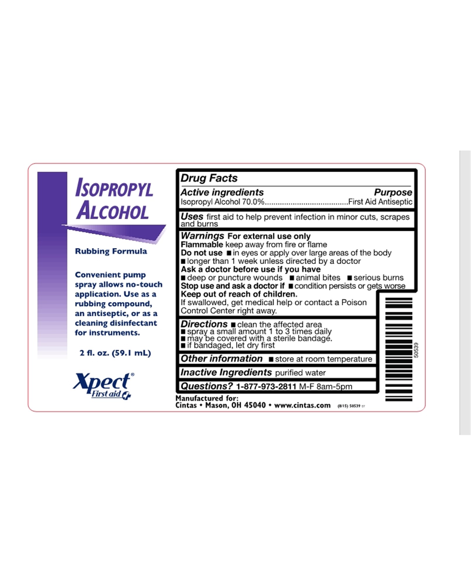 XPECT ISOPROPYL ALCOHOL- isopropyl alcohol spray
