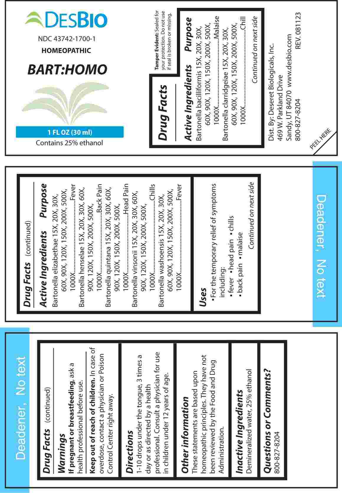 BART HOMO- bartonella bacilliformis, bartonella clarridgeiae, bartonella elizabethae, bartonella ...