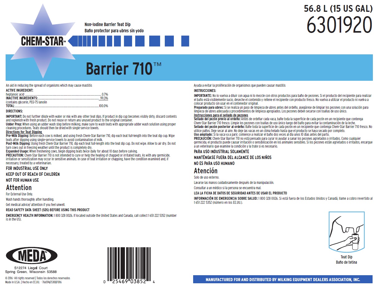 CHEM-STAR BARRIER 710- heptanoic acid solution