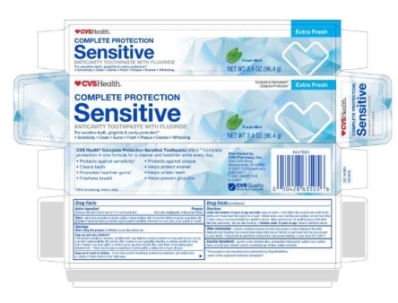 CVS COMPLETE PROTECTION- stannous flouride paste, dentifrice