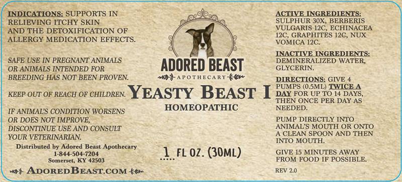 YEASTY BEAST I (sulphur, berberis vulgaris, echinacea- angustifolia ...