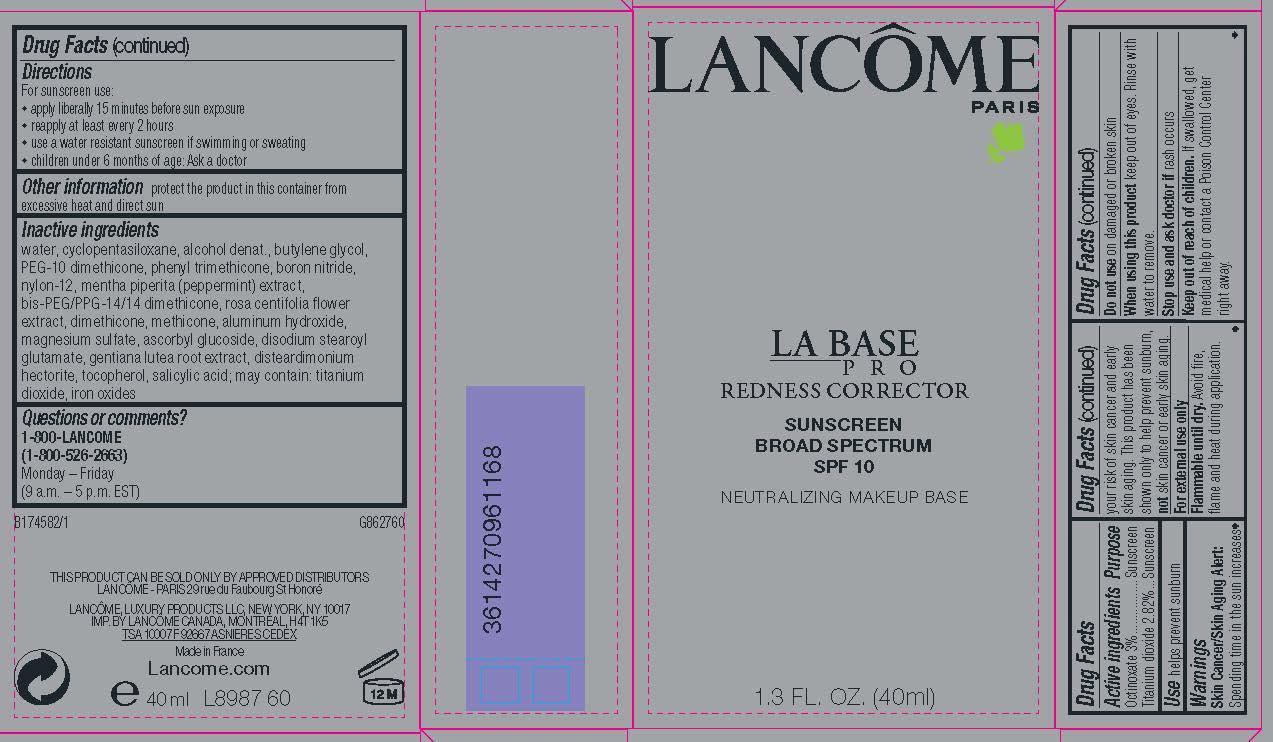 LANCOME PARIS LA BASE PRO REDNESS CORRECTOR BROAD SPECTRUM SPF 10 ...