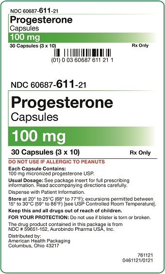 Progesterone Capsules 8461121/0121 Rx Only
