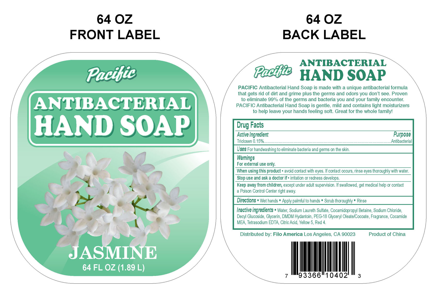 PACIFIC- antibaceterial hand soap rose soap