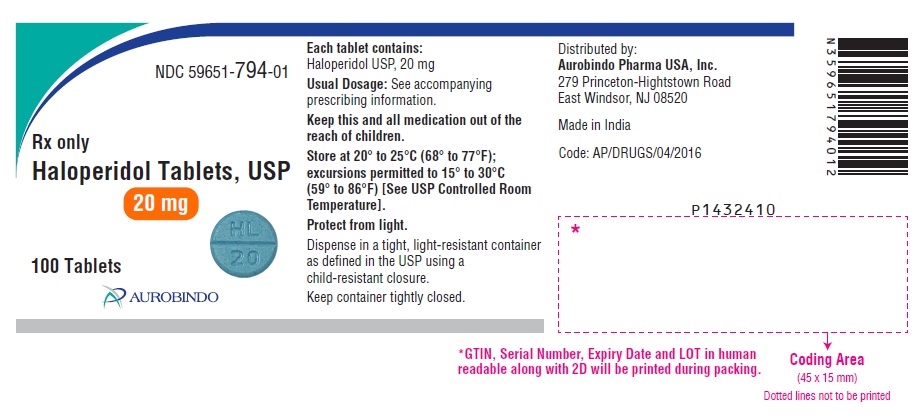 Haloperidol by Aurobindo Pharma Limited / APL HEALTHCARE LIMITED ...