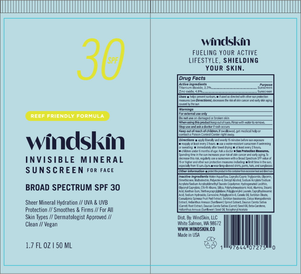 INVISIBLE MINERAL SUNSCREEN FOR FACE- zinc oxide, titanium dioxide lotion