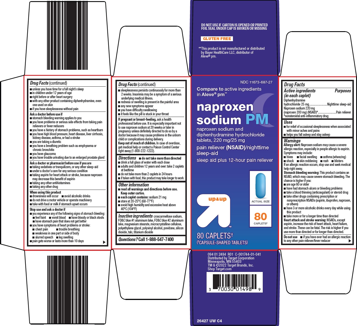 UP AND UP NAPROXEN SODIUM PM- diphenhydramine hydrochloride, naproxen ...
