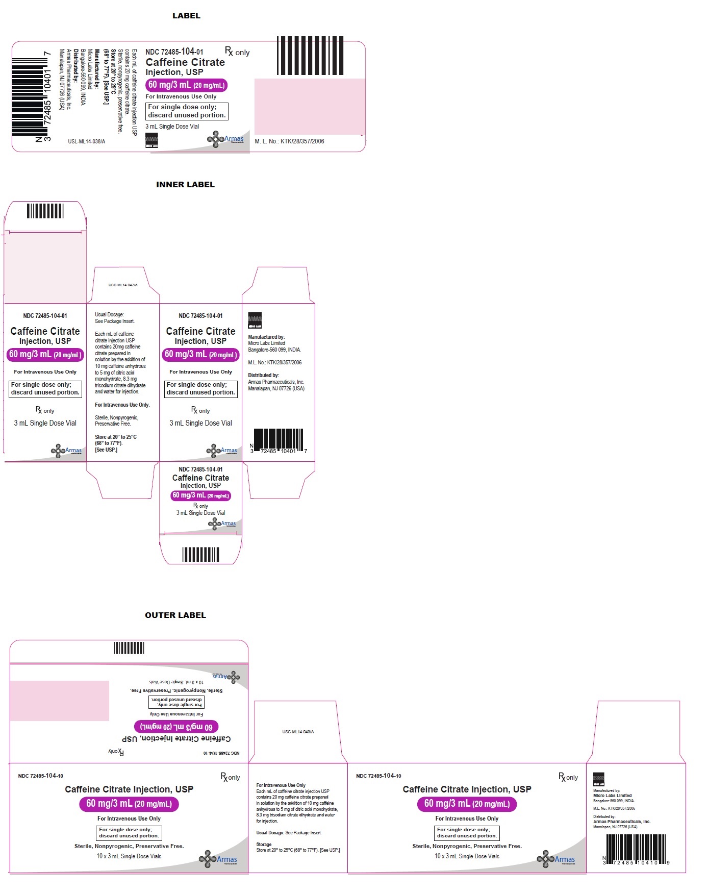 CAFFEINE CITRATE- caffeine citrate injection