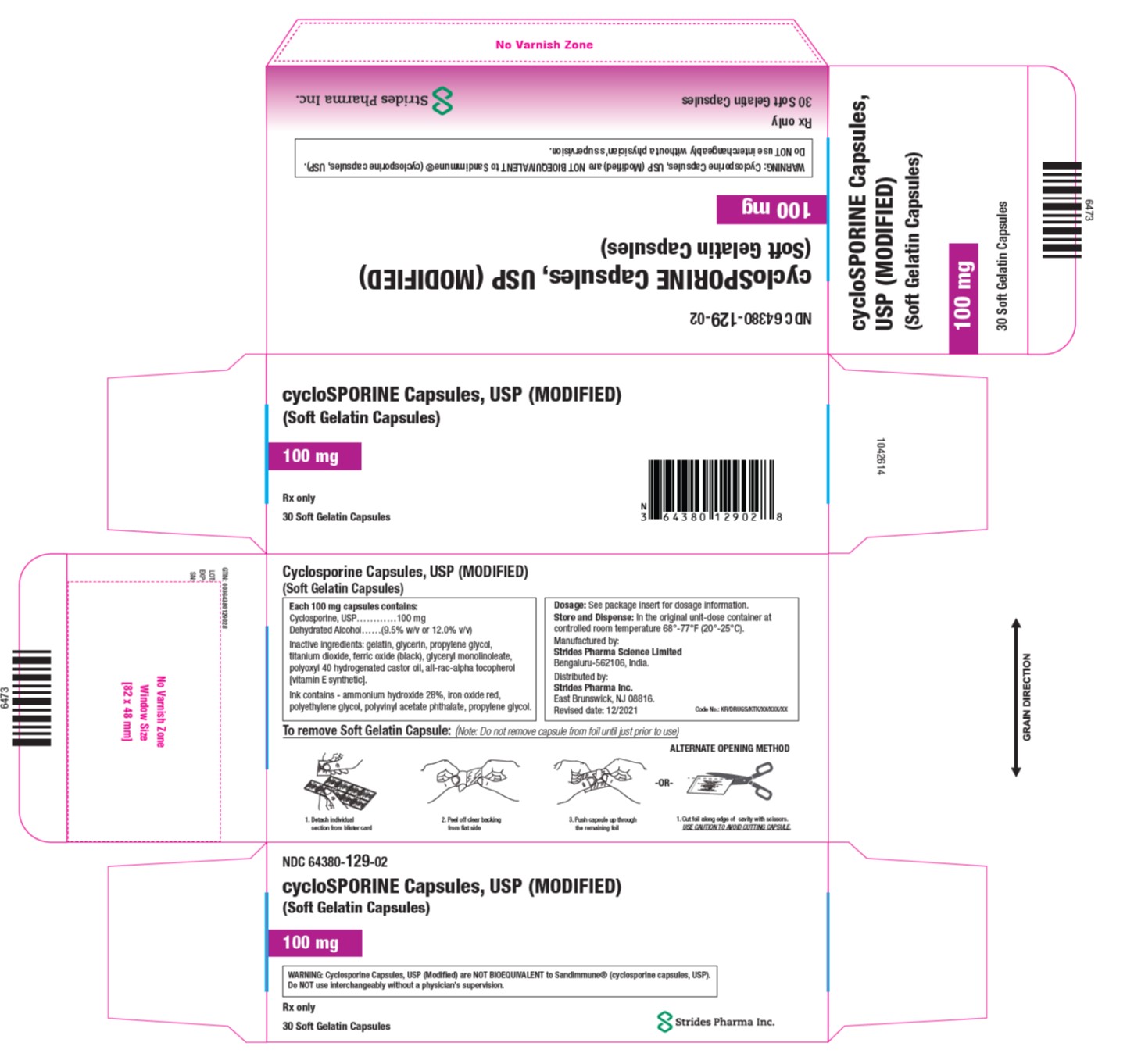 CYCLOSPORINE capsule, liquid filled