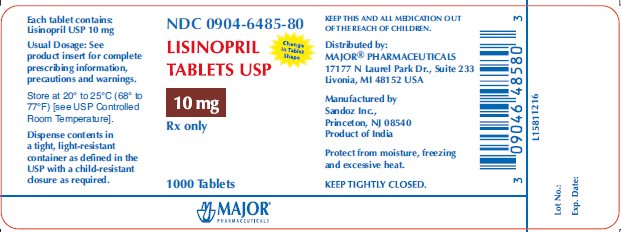 lisinopril by Major Pharmaceuticals LISINOPRIL tablet