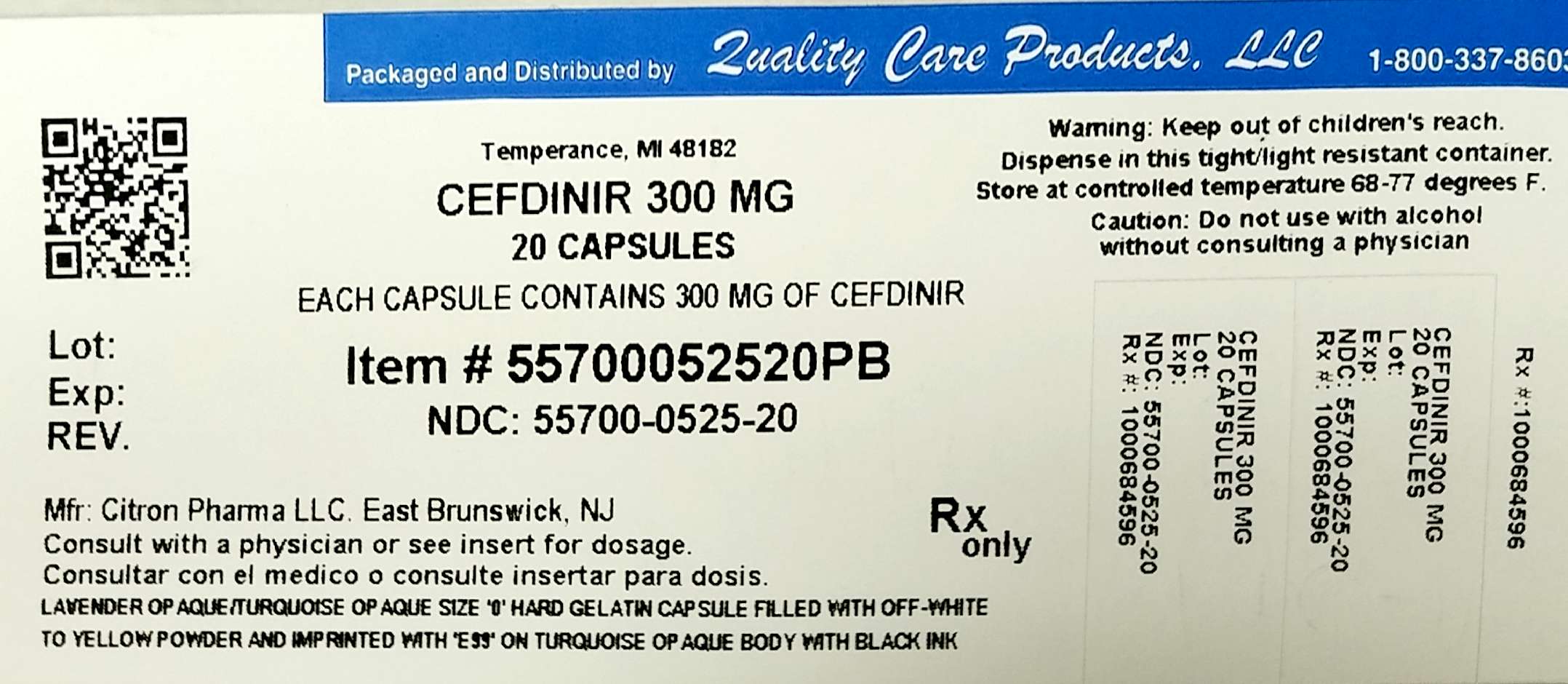 Cefdinir by Lake Erie Medical DBA Quality Care Products LLC / Lake Erie ...