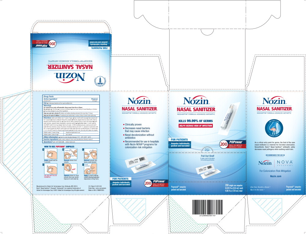 NOZIN NASAL SANITIZER (ANTISEPTIC)- alcohol liquid