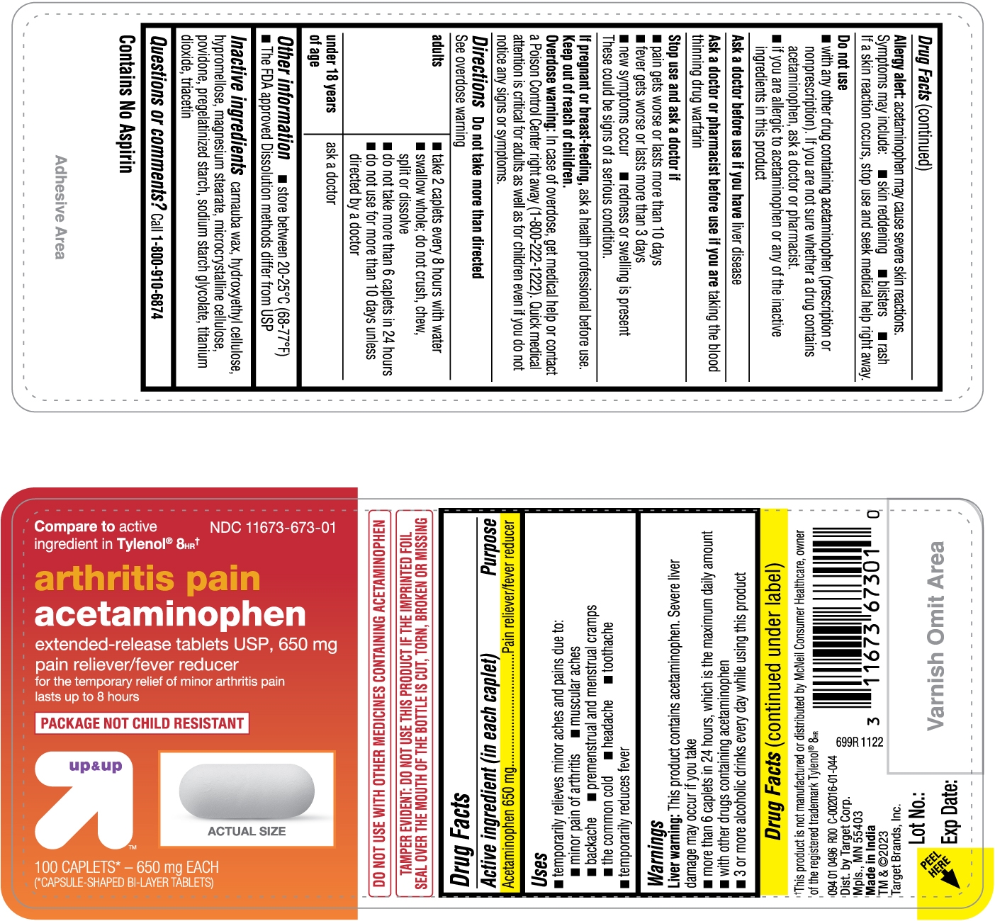ARTHRITIS PAIN ACETAMINOPHEN- acetaminophen tablet