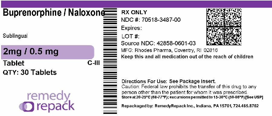 BUPRENORPHINE AND NALOXONE tablet