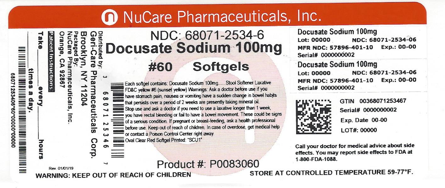 DOCUSATE SODIUM capsule, liquid filled