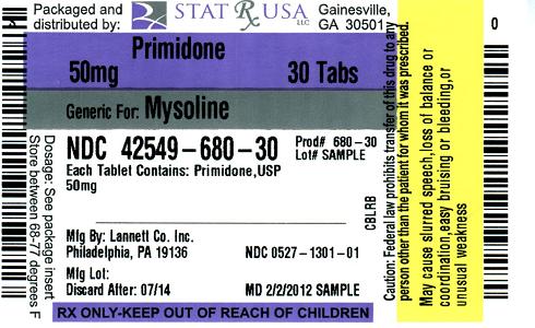 PRIMIDONE by STAT Rx USA LLC / PSS World Medical Inc. PRIMIDONE tablet