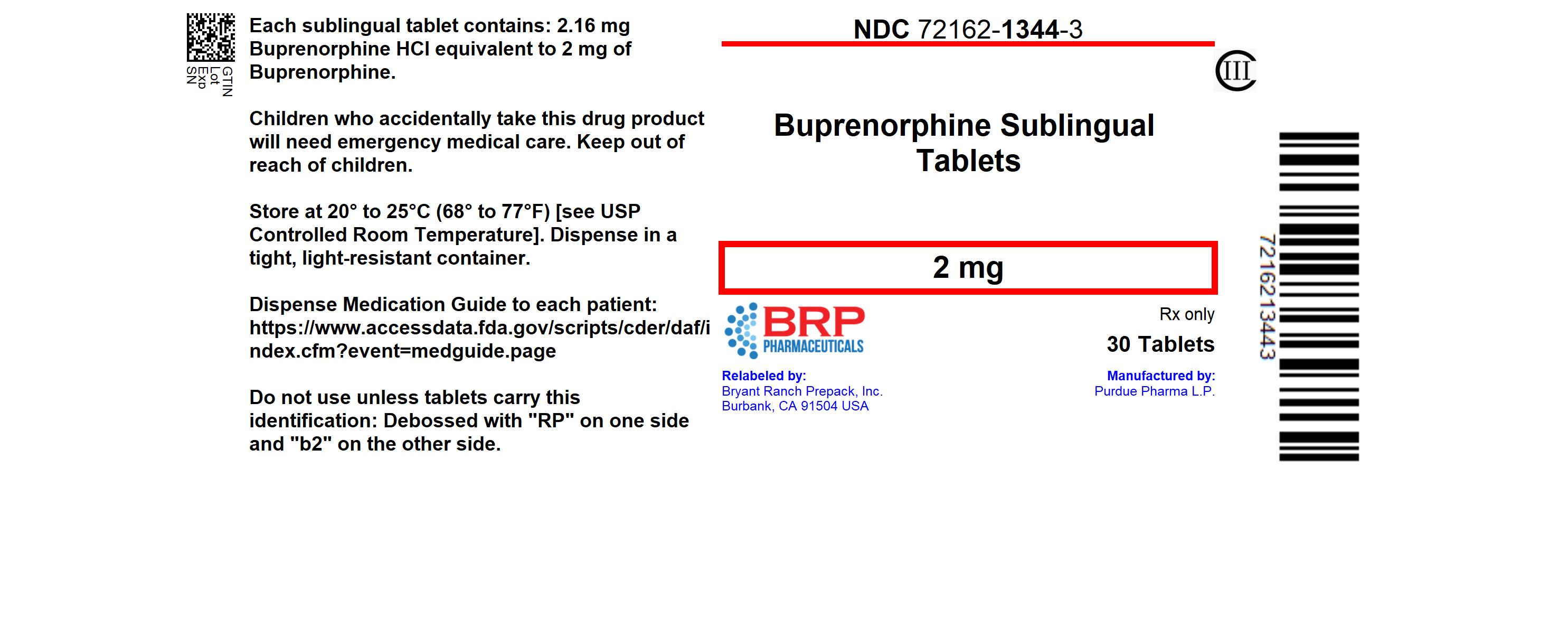 BUPRENORPHINE by Bryant Ranch Prepack BUPRENORPHINE tablet