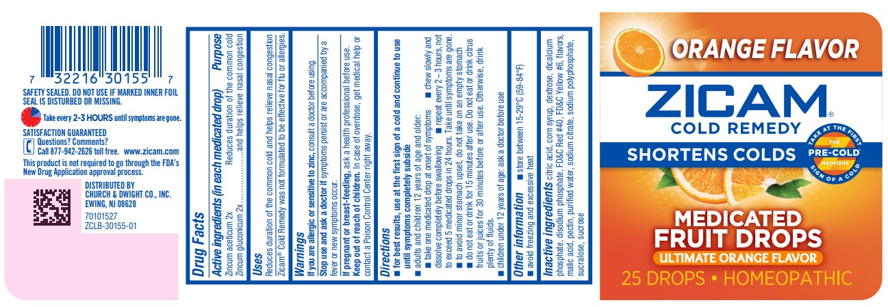 ZICAM COLD REMEDY MEDICATED FRUIT DROPS - ULTIMATE ORANGE- zinc acetate ...