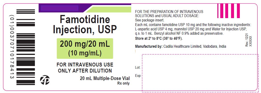 FAMOTIDINE by Zydus Lifesciences Limited FAMOTIDINE injection