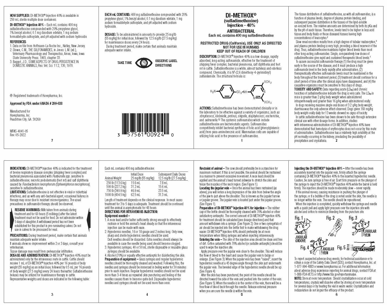 DI-METHOX- sulfadimethoxine injection