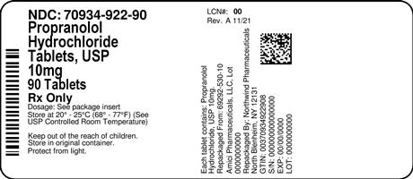 PROPRANOLOL HYDROCHLORIDE tablet
