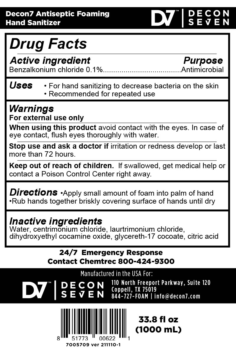 DECON7 ANTISEPTIC FOAMING HAND SANITIZER- benzalkonium chloride liquid