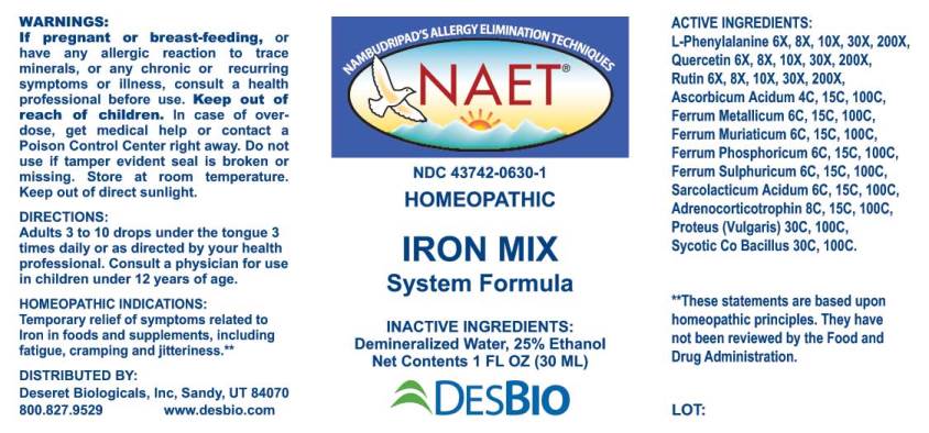 IRON MIX SYSTEM FORMULA (phenylalanine, quercetin, rutin, ascorbicum ...