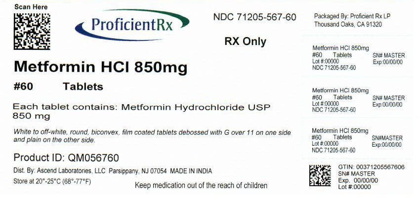 Metformin HCl by Proficient Rx LP METFORMIN HCL tablet