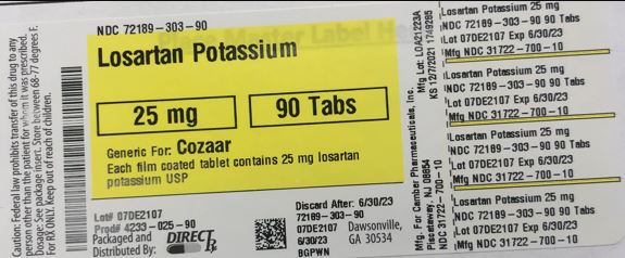 LOSARTAN POTASSIUM tablet, film coated