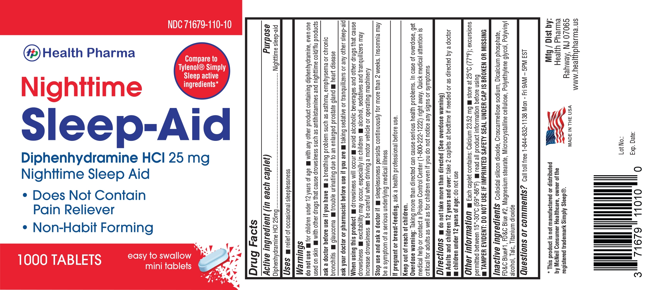 NIGHTTIME SLEEP AID- diphenhydramine hcl 25 mg tablet, coated