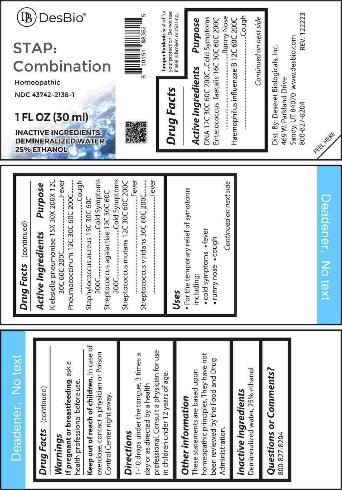 STAP COMBINATION- streptococcus agalactiae dna, enterococcus faecalis ...