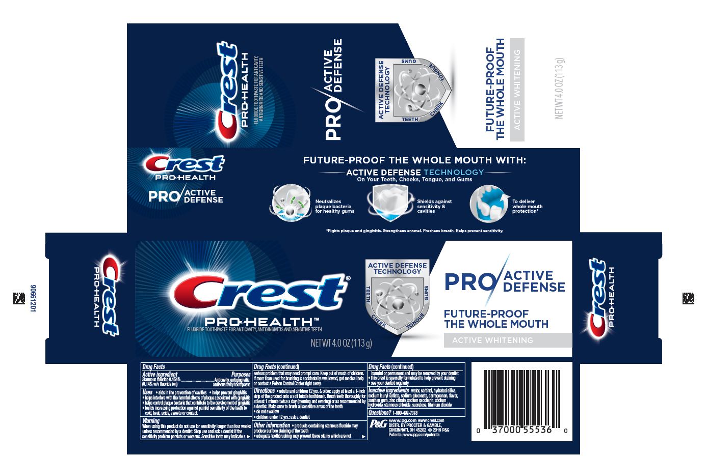 Crest Pro-Health Pro Active Defense Active Whitening