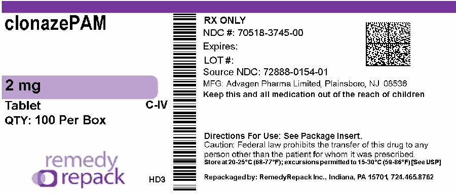 Clonazepam Tablets, USP Rx only