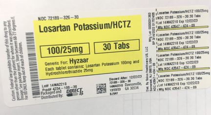 LOSARTAN POTASSIUM AND HYDROCHLOROTHIAZIDE tablet, film coated