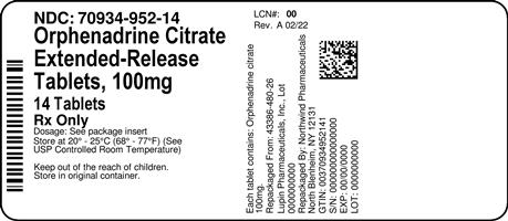 Orphenadrine Citrate Extended-Release Tablets Rx Only