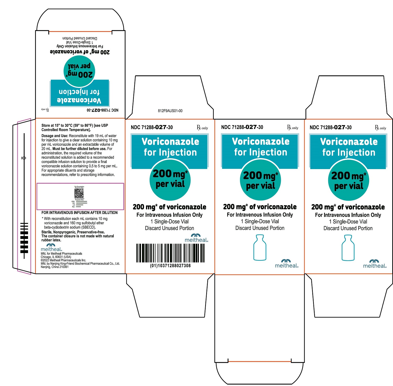 VORICONAZOLE injection, powder, lyophilized, for solution