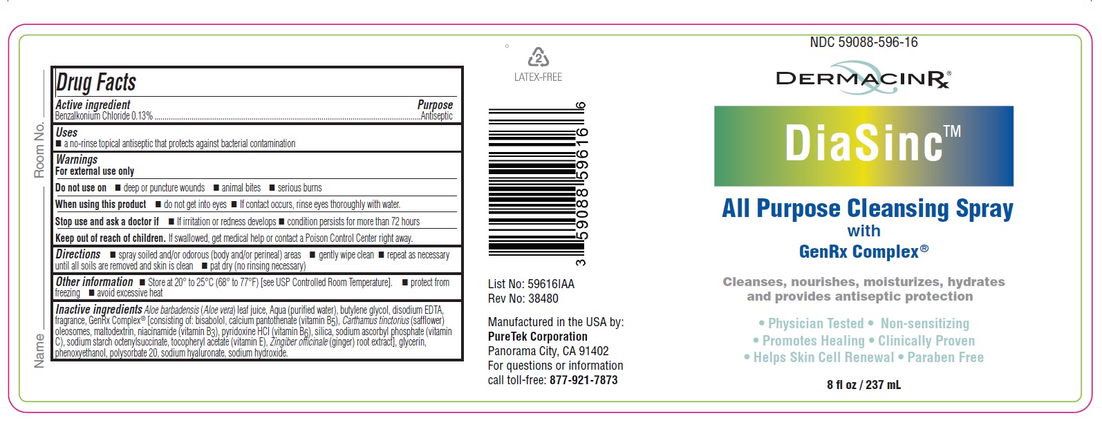 DIASINC- benzalkonium chloride spray