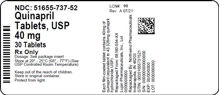 Quinapril by Northwind Pharmaceuticals QUINAPRIL tablet