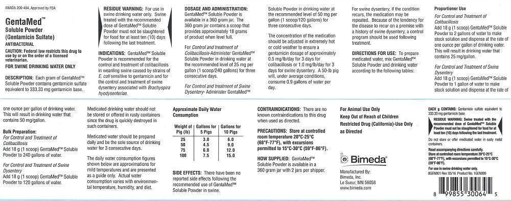 GENTAMED- gentamicin sulfate powder